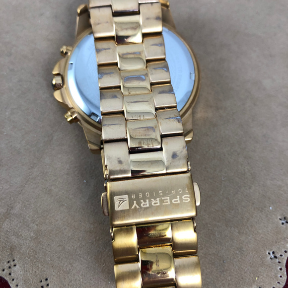 Sperry | Accessories | Sperry Rose Gold Navy Halyard Chronograph Watch ...